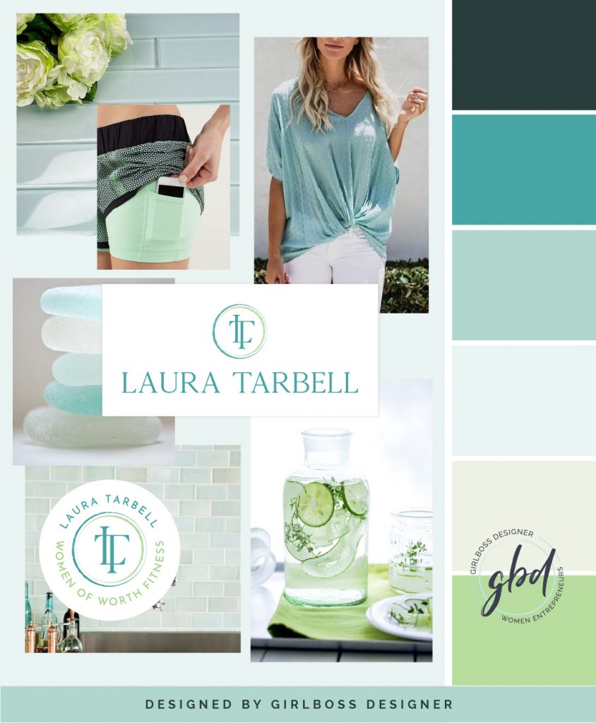 Turquoise & Green Branding for Health & Fitness Coach - Laura Tarbell ...