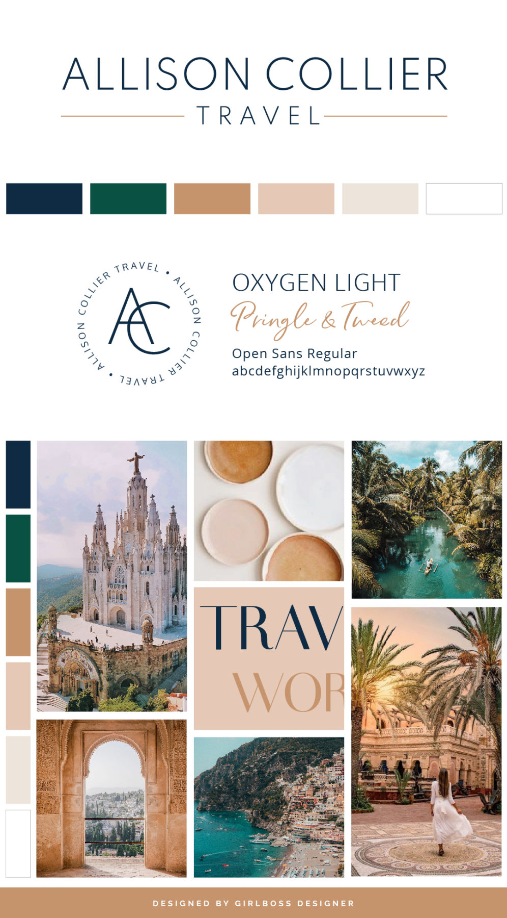 Rich Green and Neutral Branding for Travel Itinerary Planner - Allison ...