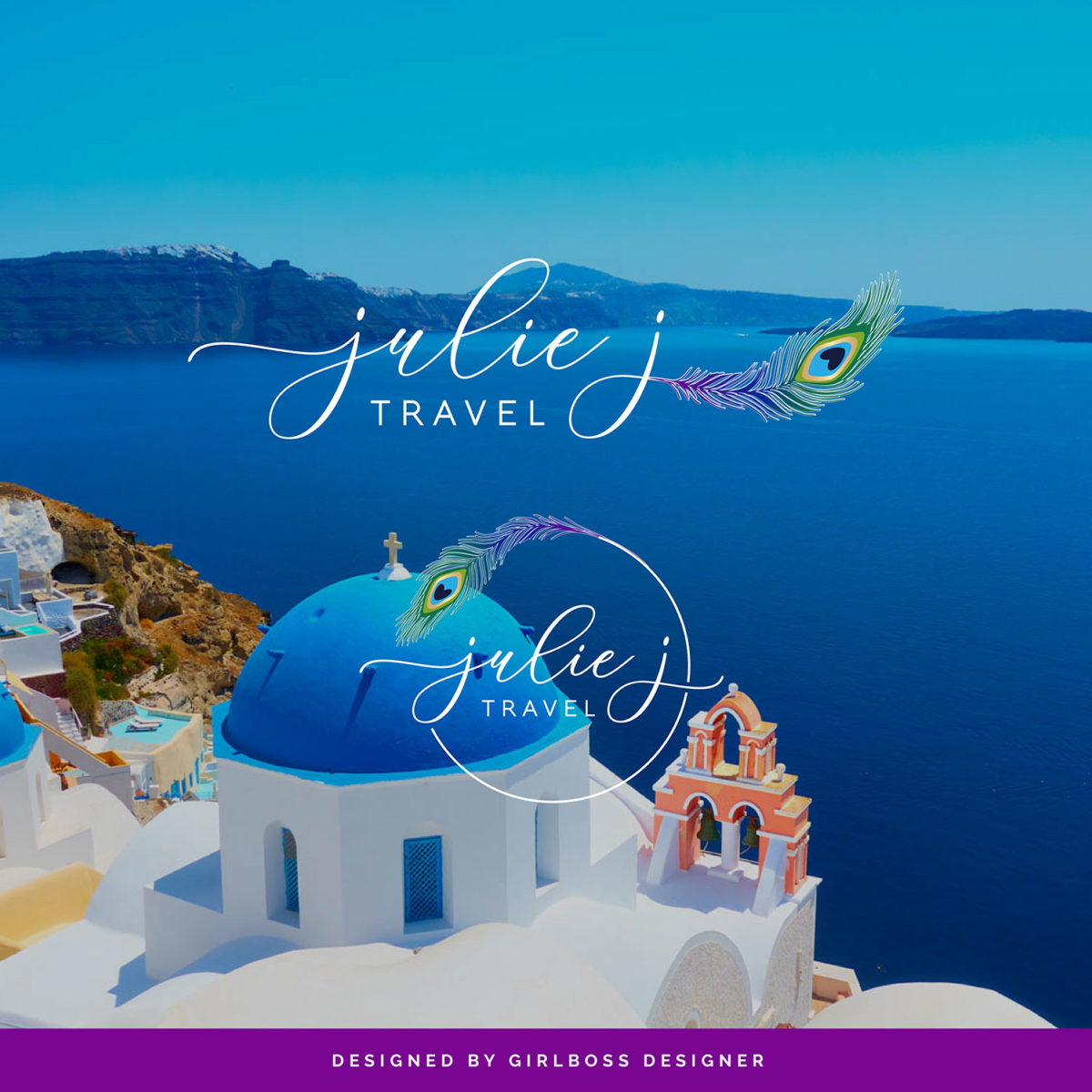 Vibrant Purple, Royal Blue, and Green Branding for Luxury Travel ...