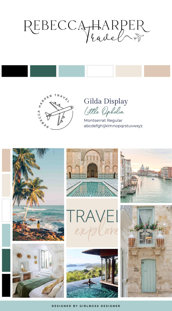 Neutral Light and Airy Branding for Rebecca Harper Travel | Girlboss ...