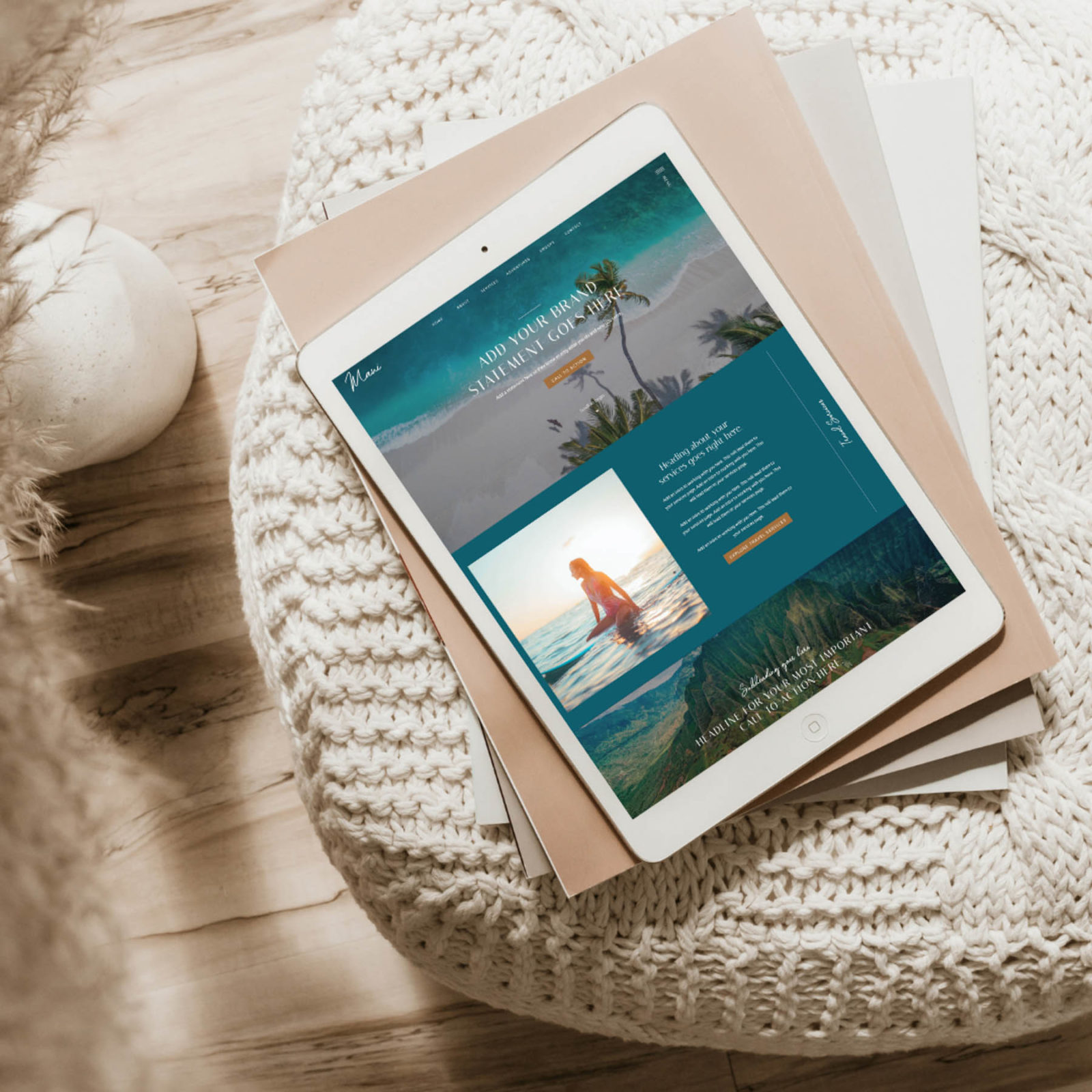 Exotic and Bold Color Palette | Teal and Neutral Branding