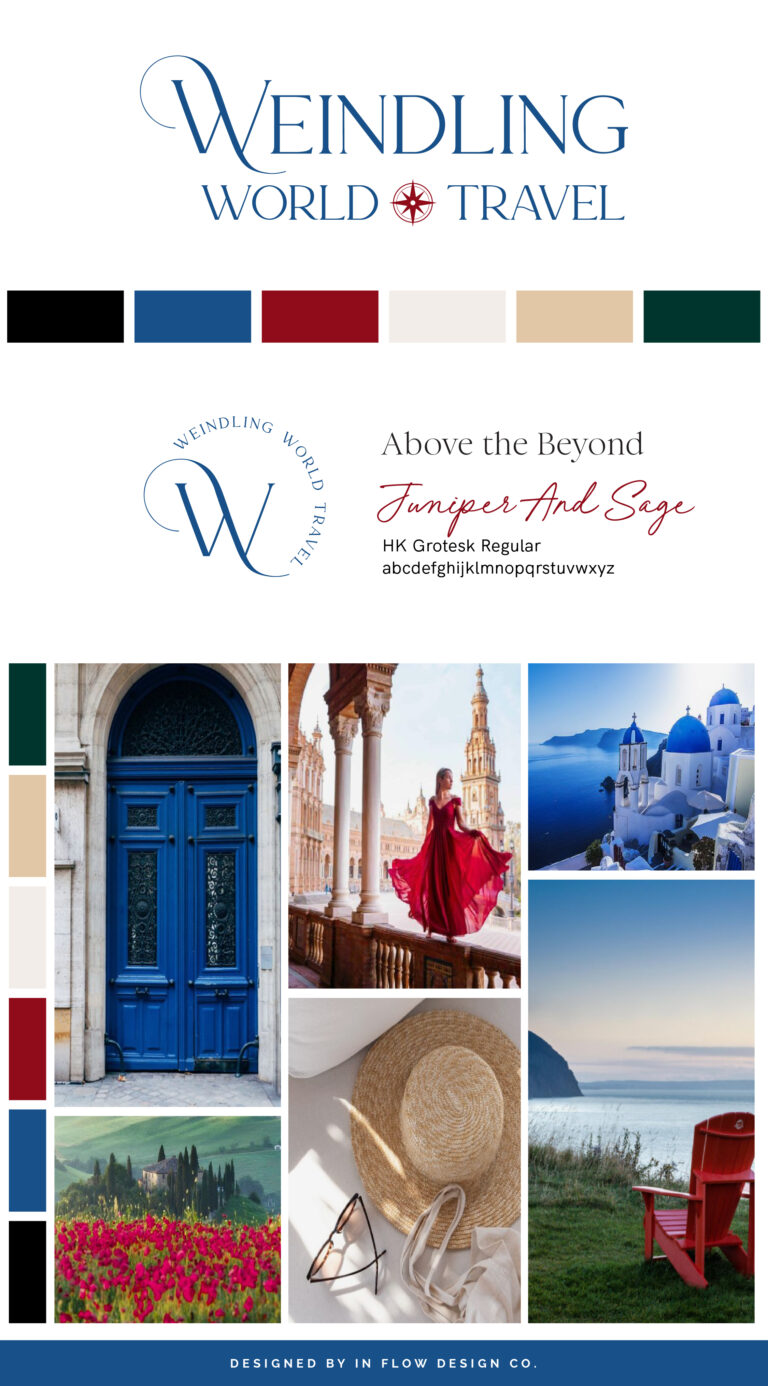 Eclectic and Sophisticated Blue, Red, Green, and Warm Neutral, Branding ...