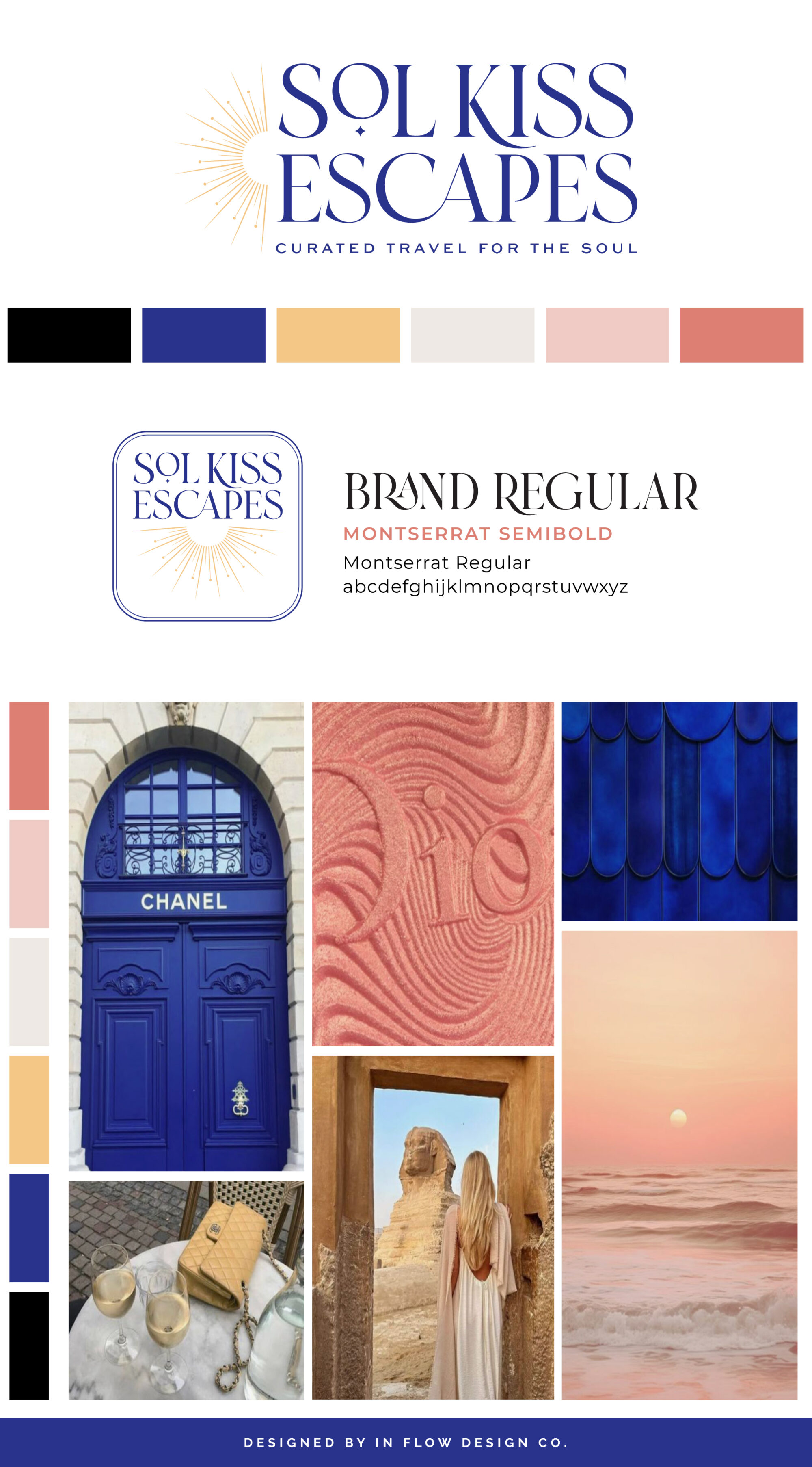 Colorful and Sophisticated Blue, Yellow, Peach, and Classic Neutral ...